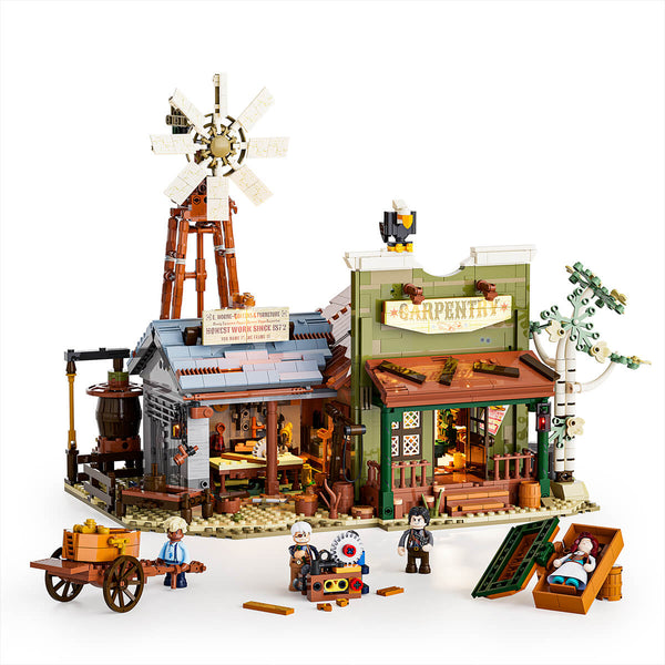 Lumibricks Old West Building Sets – Western Brick Kits with LED Lights
