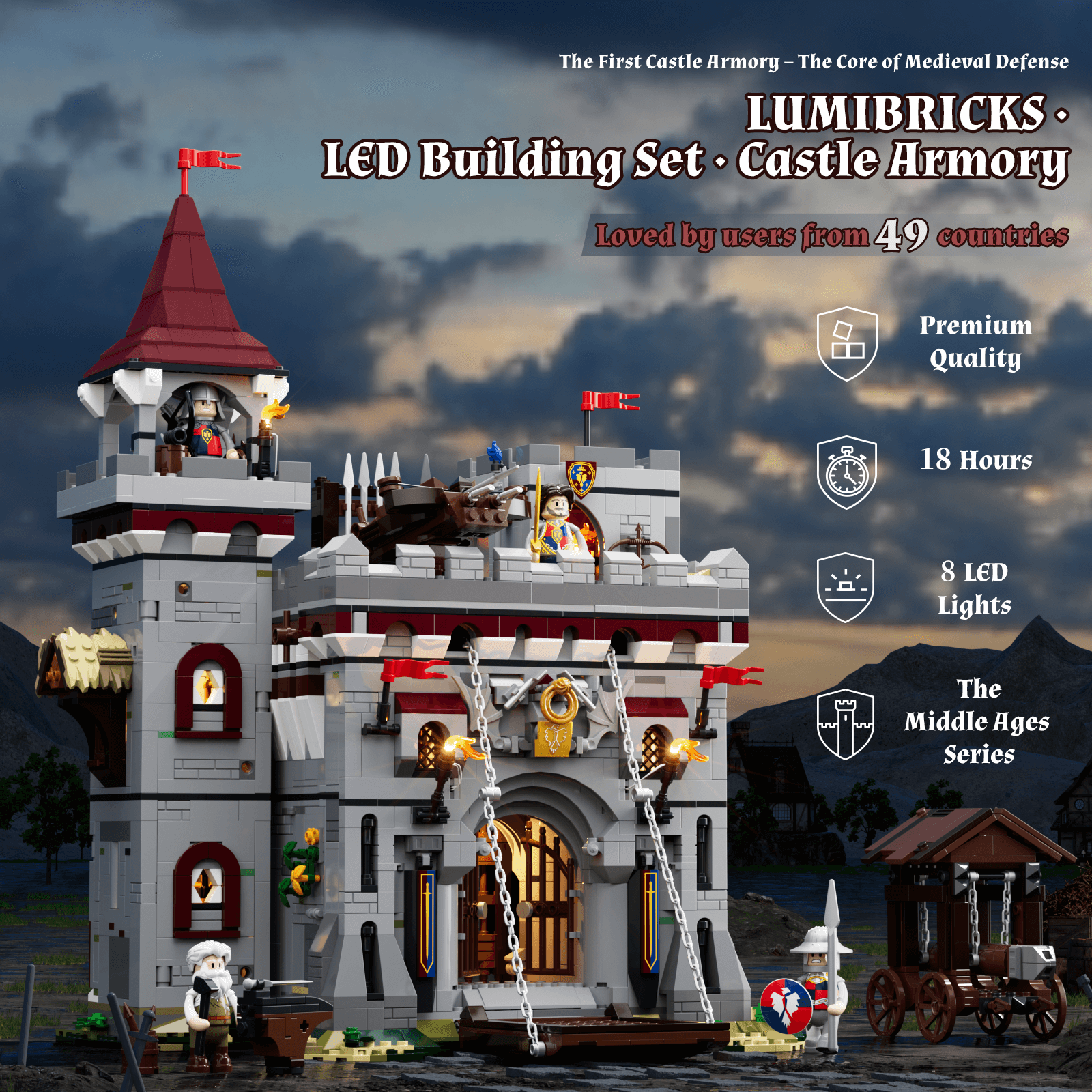 LUMIBRICKS Castle Armory — Medieval Armory Building Set – Lumibricks