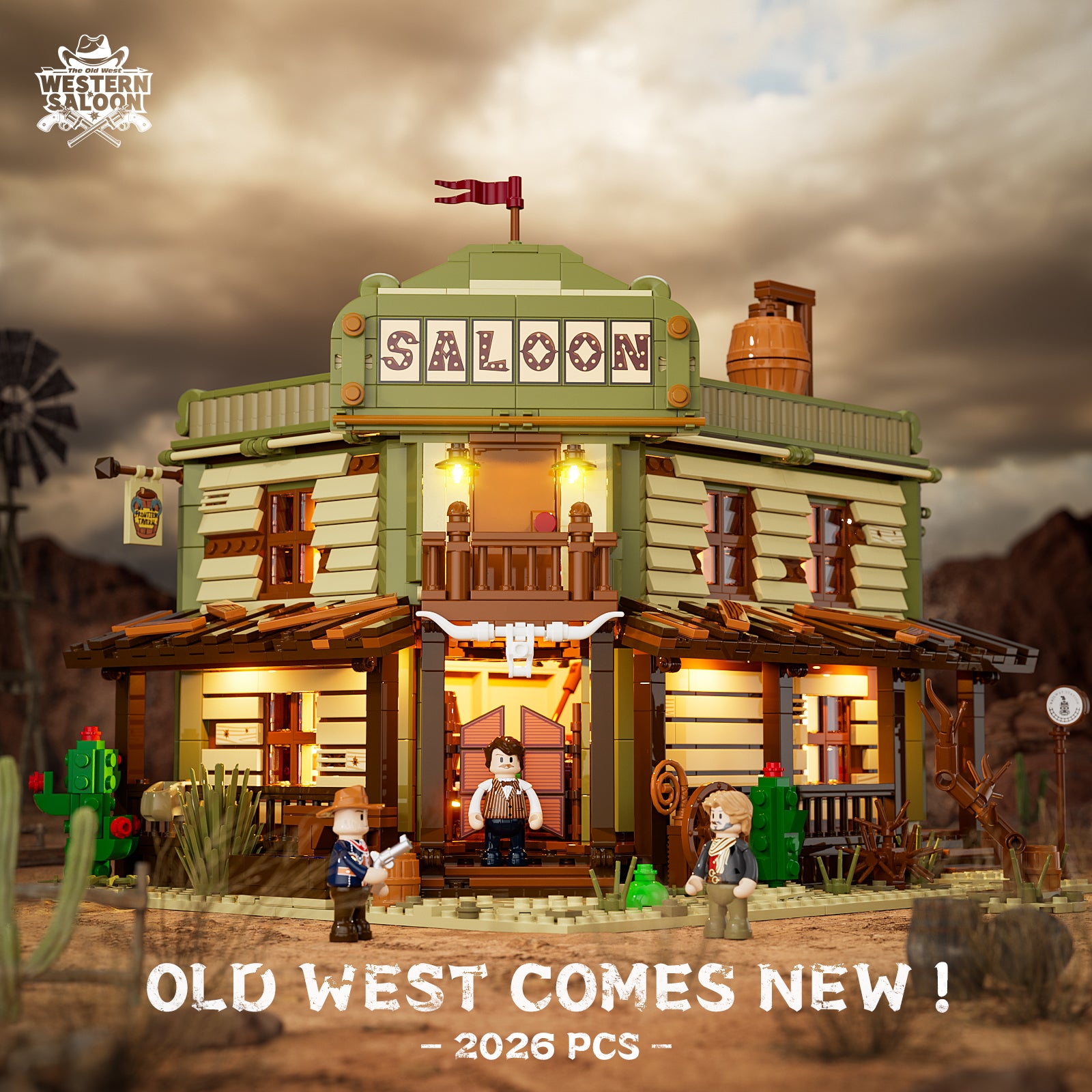 Funwhole Western Saloon Building Block Toy(Come With Light Kit)- The ...
