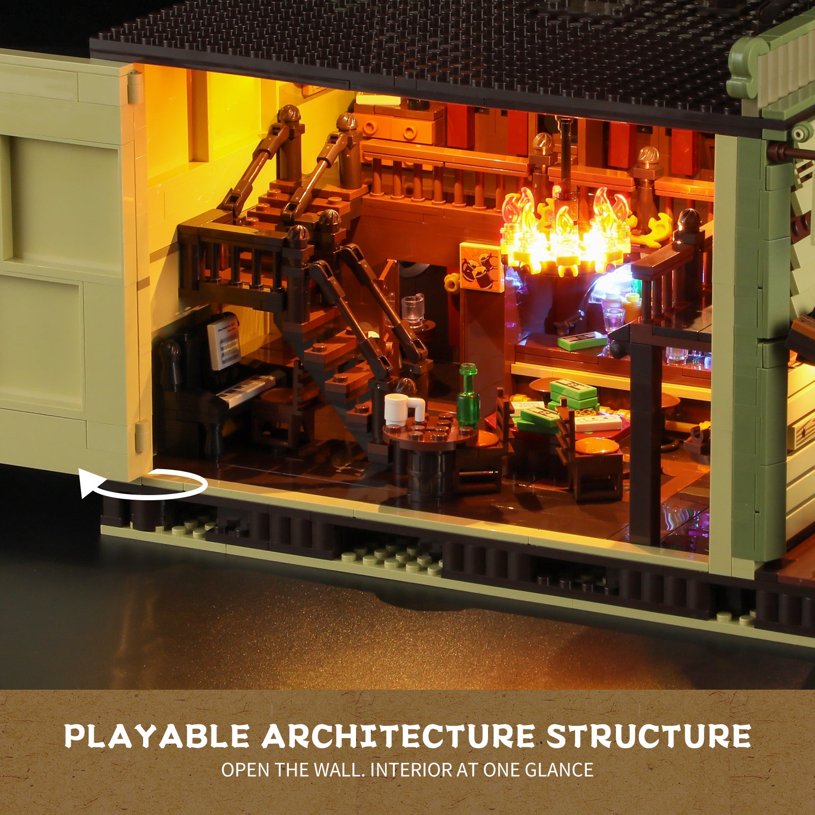 Funwhole Western Saloon Building Block Toy(Come With Light Kit)- The ...