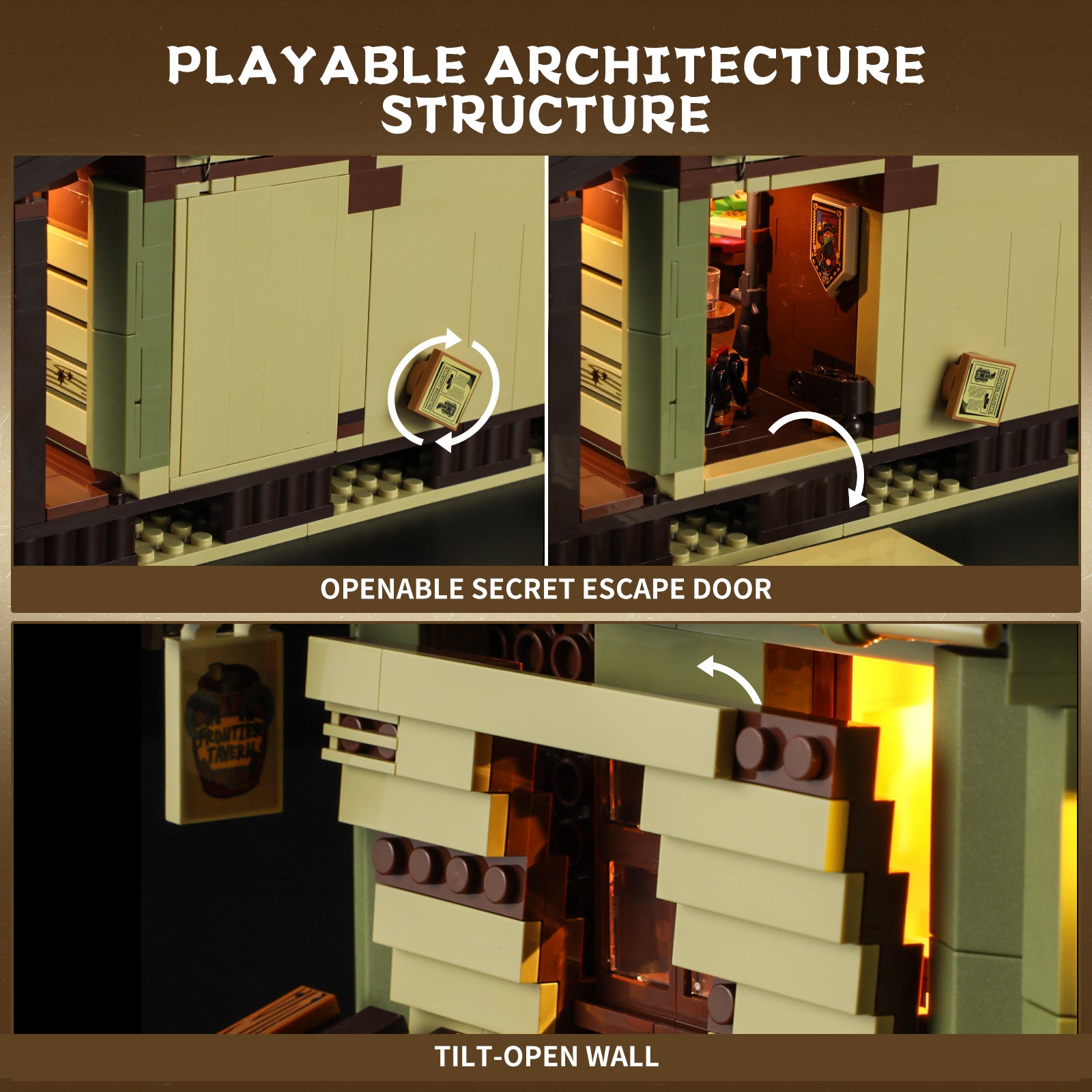 Funwhole Western Saloon Building Block Toy(Come With Light Kit)- The ...