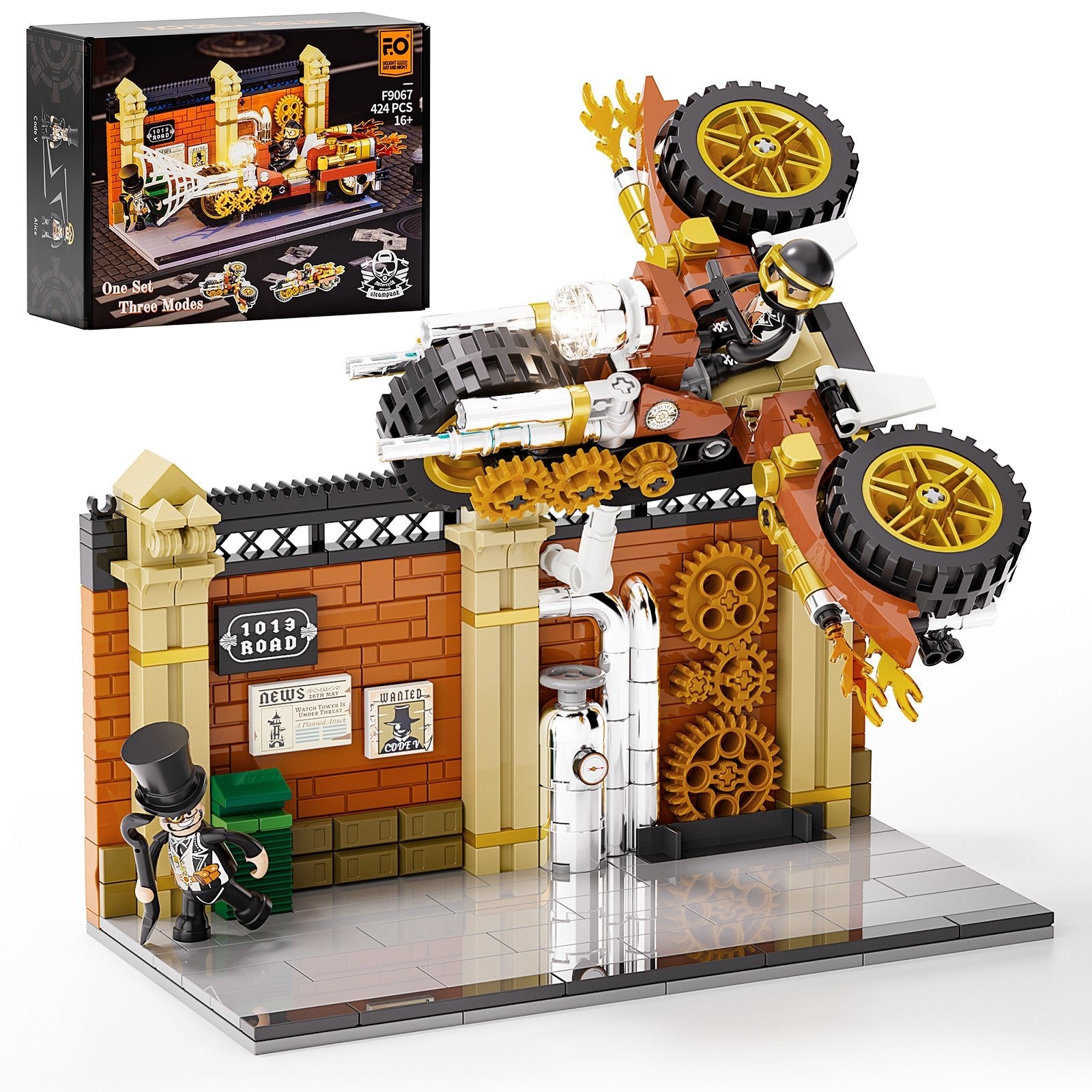 Steampunk Motorcycle Pursuit – Lumibricks