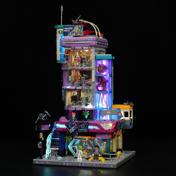 LUMIBRICKS Cyber Couture Galleria – Cyberpunk Building with LED Lights ...