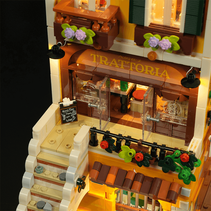 LUMIBRICKS Italian Homestyle Restaurant – Cozy Modular Street Scene Set ...