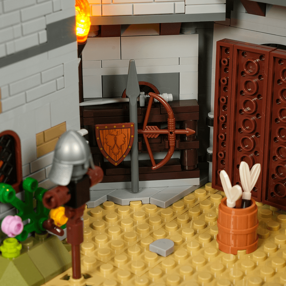 Lumibricks Medieval Guard Post Lighted Castle Barracks Set Lumibricks