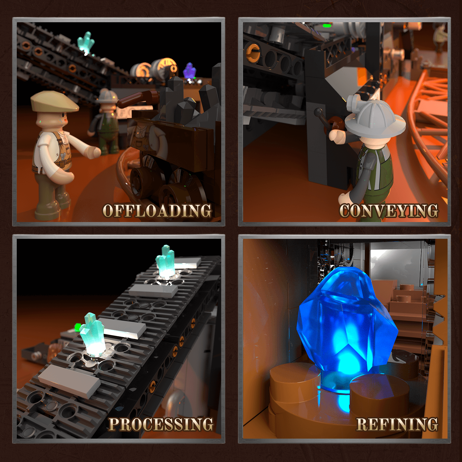 Lumibricks Ore Factory L9101 – LED Industrial Mining Building Set
