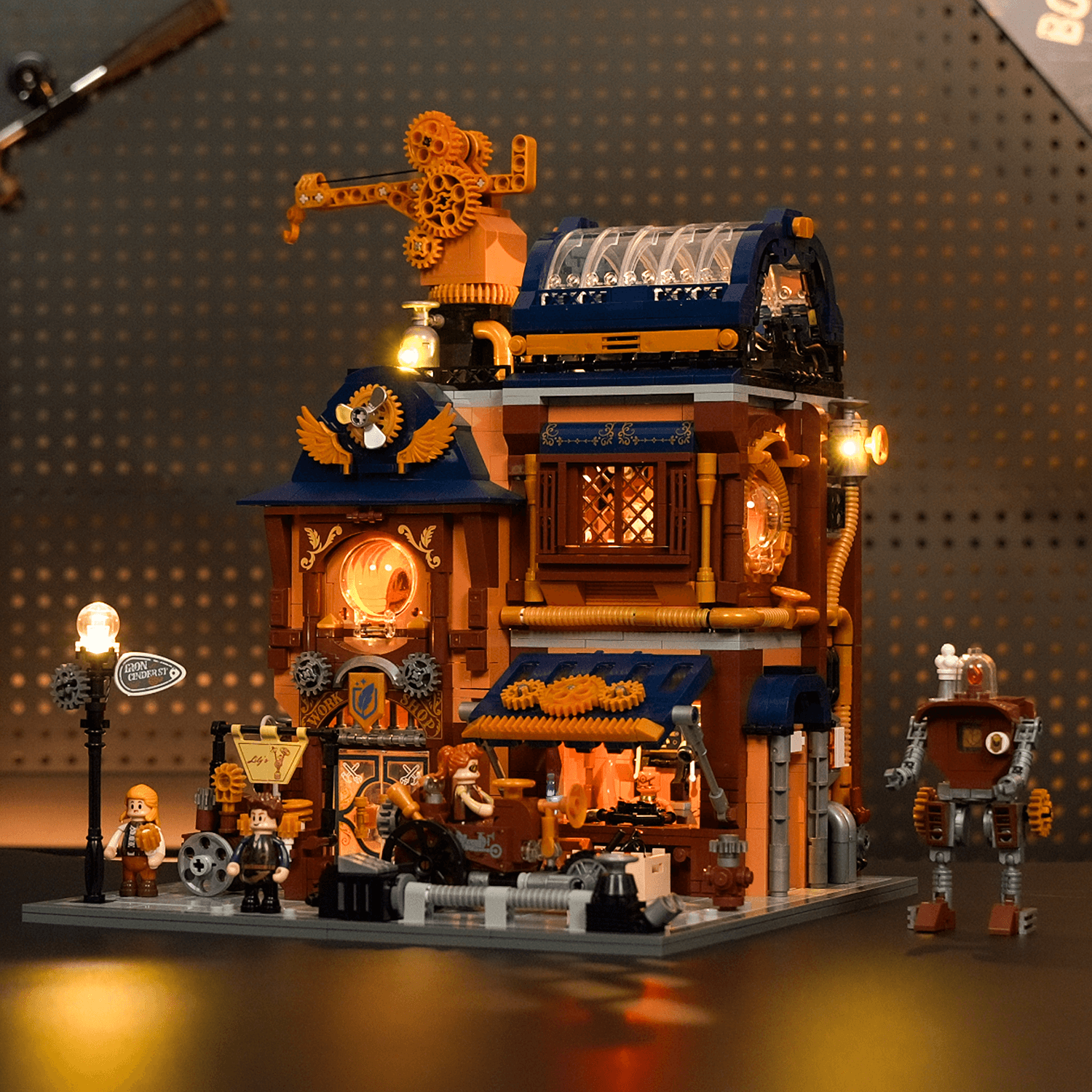 LUMIBRICKS Steampunk Mechanical Workshop Building Set – Lumibricks