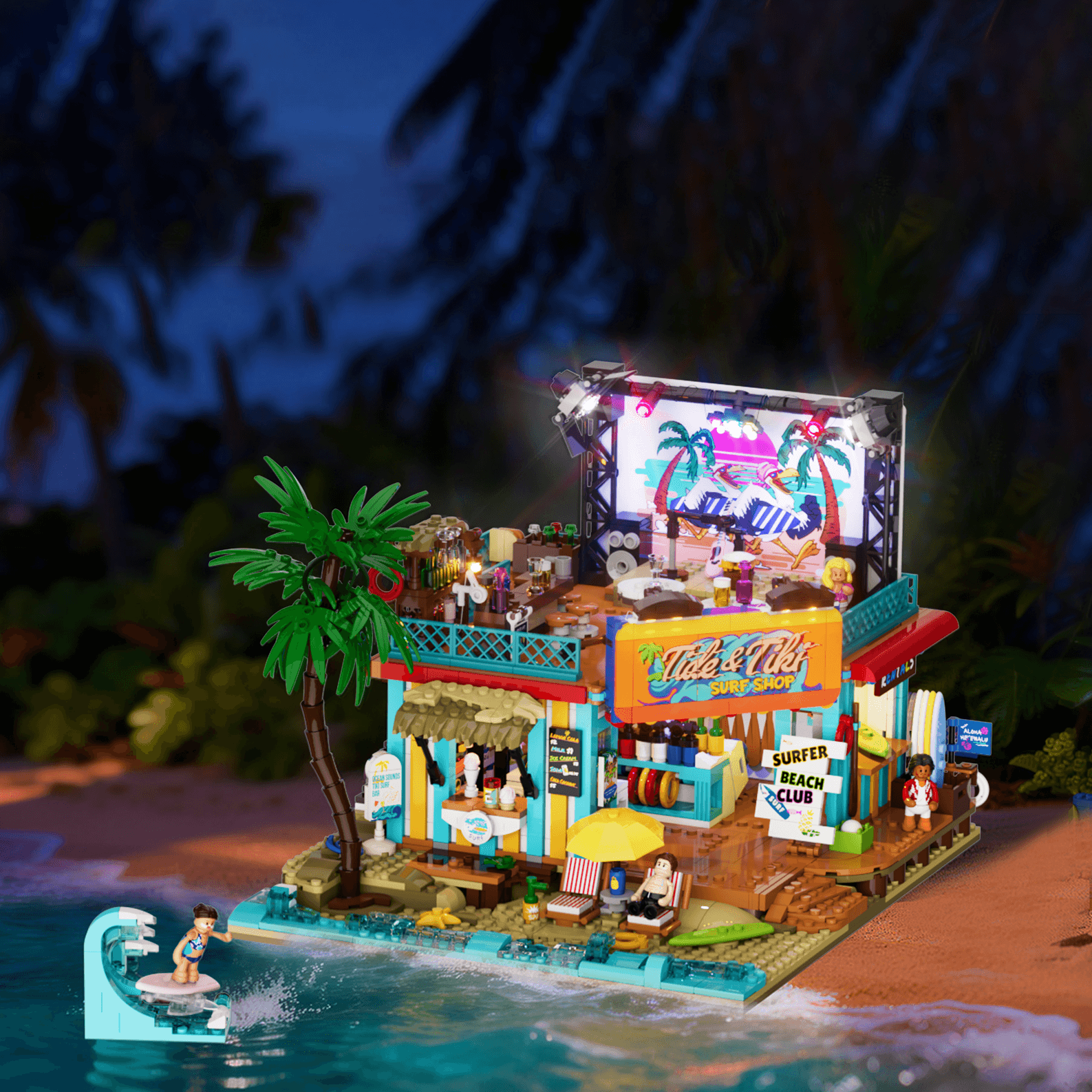 LUMIBRICKS Surf Shop – Coastal Resort Building Set – Lumibricks
