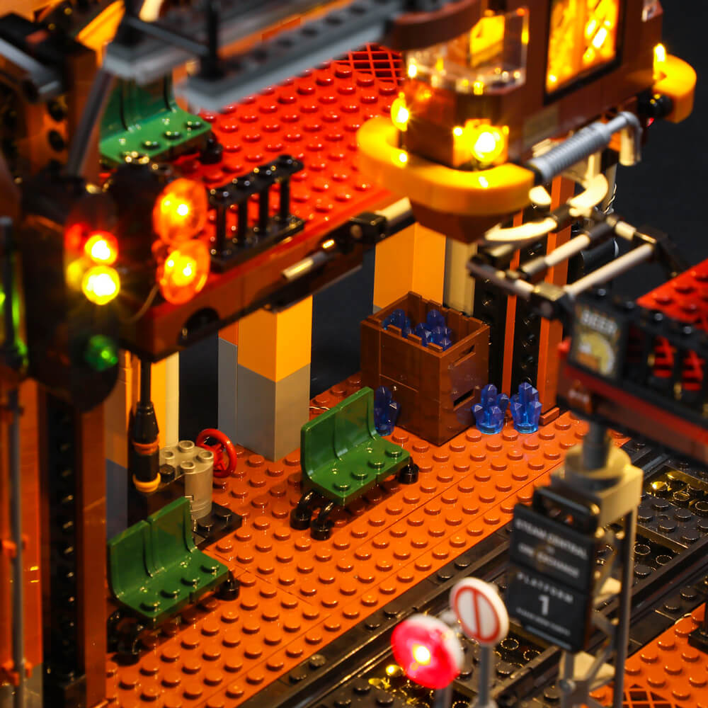 Lumibricks Steampunk Train Station – LED Brick Station with Retro ...